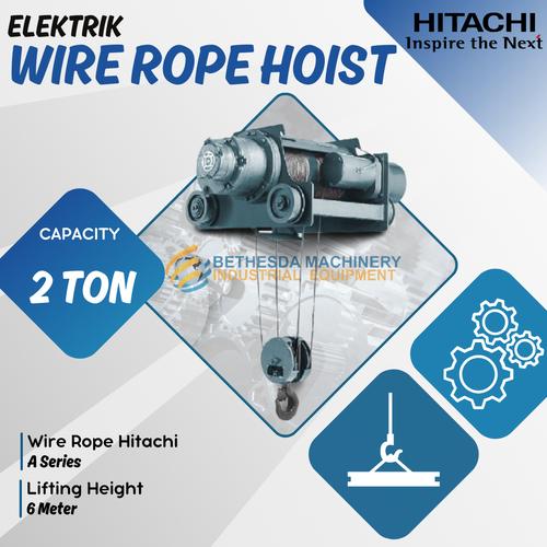 Jual Hoist crane 2 ton Hitachi hoist 2ton wirerope hoist 2 ton x 6 ...