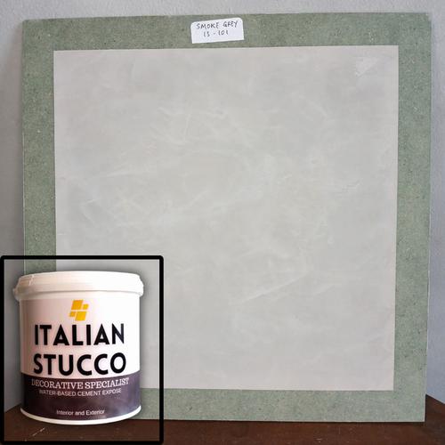 Jual Cat motif semen ekspos italian stucco paint - smoke grey - 20 kg ...