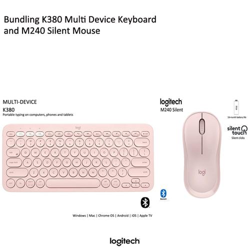 Promo Bundling Bluetooth Keyboard Mouse Logitech K380 Multi Device ...