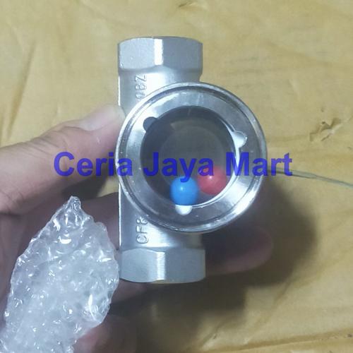 Jual Ball Indicator Sight Glass Valve 1/2" Inch Stainless Steel / Sight ...