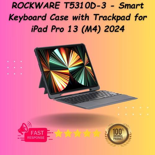 Jual ROCKWARE T5310D-3 - Smart Keyboard Case with Trackpad for iPad Pro 13 (M4) 2024 - Kab ...