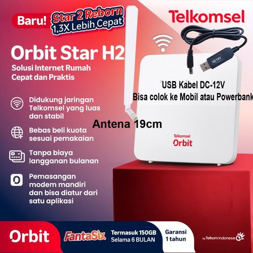 Promo Telkomsel Orbit Star H2 Modem WiFi 4G Free 150GB Penerus Orbit ...
