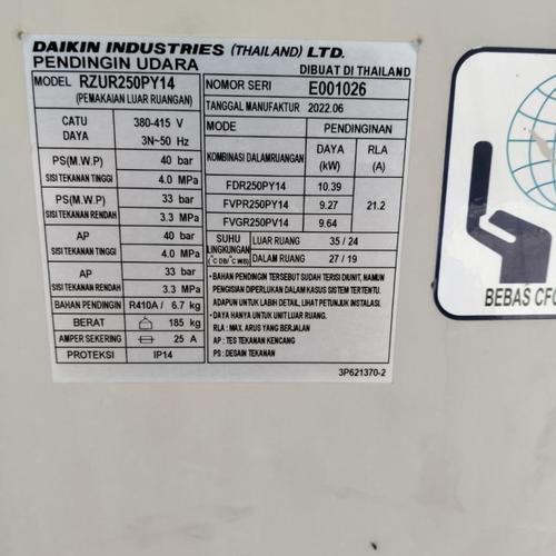 Jual Low Pressure Switch Outdoor AC Daikin RZUR250PY14 6024295 Original ...