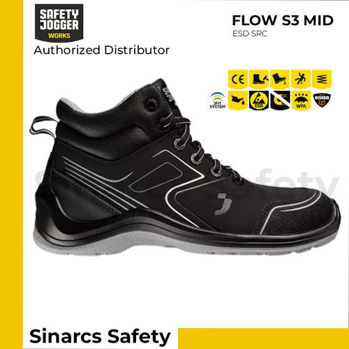 Jual Sepatu Safety Jogger FLOW S3 Mid - Black / Hitam - Size 40 ...