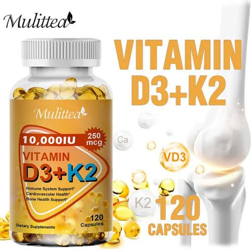 Jual MULITTEA VITAMIN D3 K2 10000IU 250MCG 120 Capsule Kesehatan Tulang ...