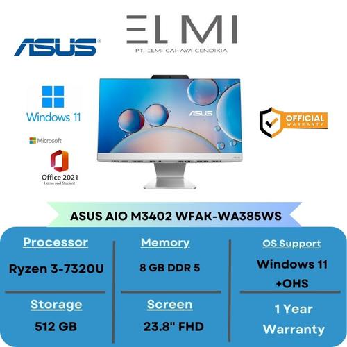 Jual ASUS AIO M3402-wfak-wpc385ws r3-7320U 8GB 512GB 23.8" W11+OHS ...