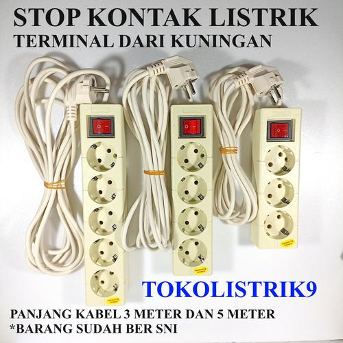 Jual STOP KONTAK 3 LOBANG 4 LOBANG 5 LOBANG PANJANG KABEL 3 METER & 5 METER SAKLAR ON/OFF - 3 ...