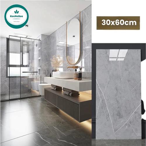 Jual wallpaper sticker dinding kamar mandi waterproof vinyl marbel ...