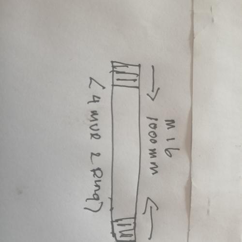 Jual besi trekstang m16 x 1000mm(1m) 4 mur 2 ring - Kab. Tangerang ...