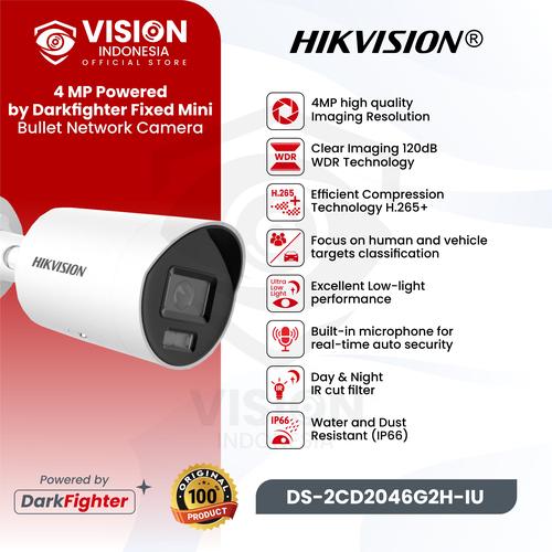 Jual HIKVISION DS-2CD2046G2H-IU 4MP Darkfighter Bullet Audio Camera - Jakarta Utara - VISION ...