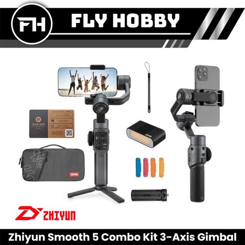 Jual Zhiyun Smooth 5 Combo Kit 3-Axis Gimbal Stabilizer Smartphone ...