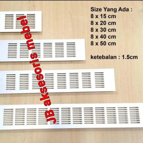 Jual LUBANG HAWA UDARA ALUMINIUM Lebar 8 cm Warna SILVER ANODIZE ...