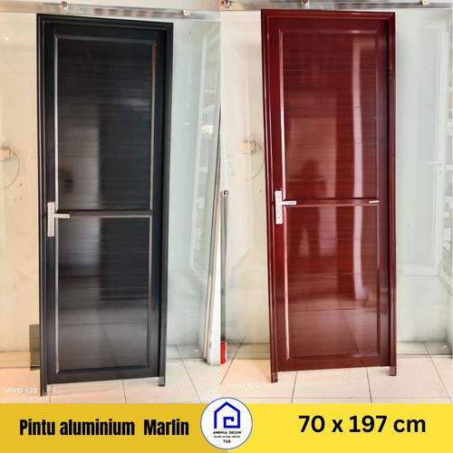 Jual Pintu kamar mandi Aluminium Marlin Platinum full panel 70x197 CM ...