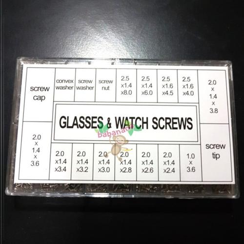 Jual 1000pcs Baut Stainless Screw Glasses Kacamata Jam Set Sekrup Kit ...