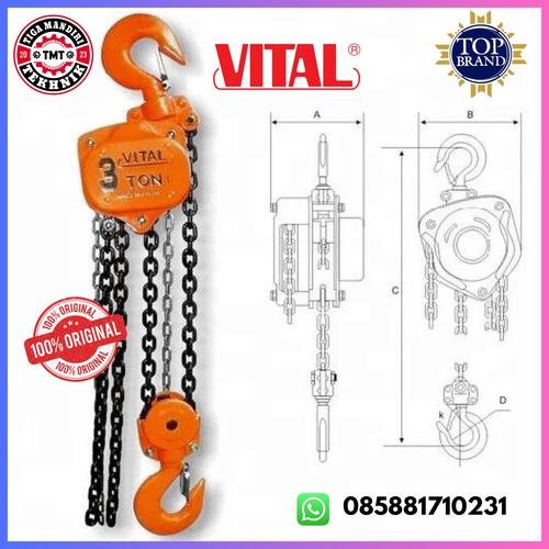 Jual Chain Block Takel 3 Ton × 3 Meter VITAL JAPAN - Jakarta Barat ...