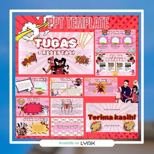 Jual Canva Template PPT Tema Komik dan Hero - Kota Blitar - hi digital ...