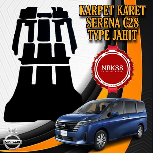 Jual KARPET MOBIL SERENA C28 FULL SET BAGASI KARET PREMIUM TYPE LIST JAHIT - Hitam - Kota ...