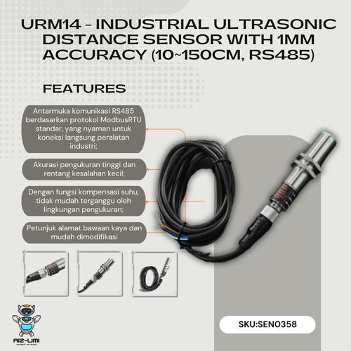 Jual DFRobot URM14 RS485 Precision Ultrasonic Sensor(200KHz) - Kab ...