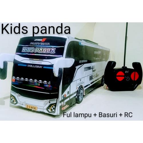 Promo MINIATUR BUS TELOLET BASURI REMOT CONTROL FULL LAMPU KIDS PANDA ...