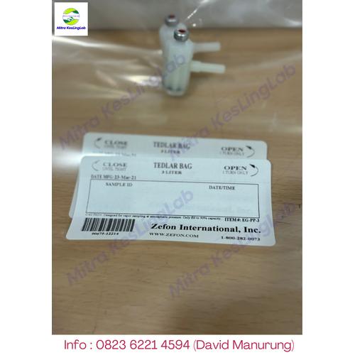 Jual Gas Sampling Bag 3 Liter / Tedlar Bag 3 Liter / Zefon Tedlar Bag 3 ...