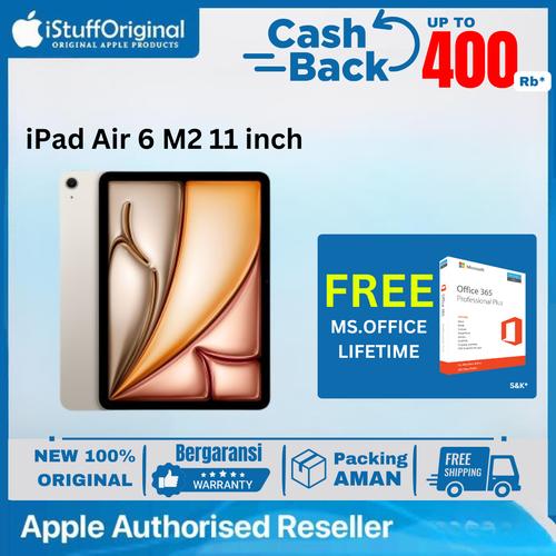 Jual iPad Air 6 With M2 Chip 11 inch 2024 Wifi Only 128GB 256GB 512GB ...