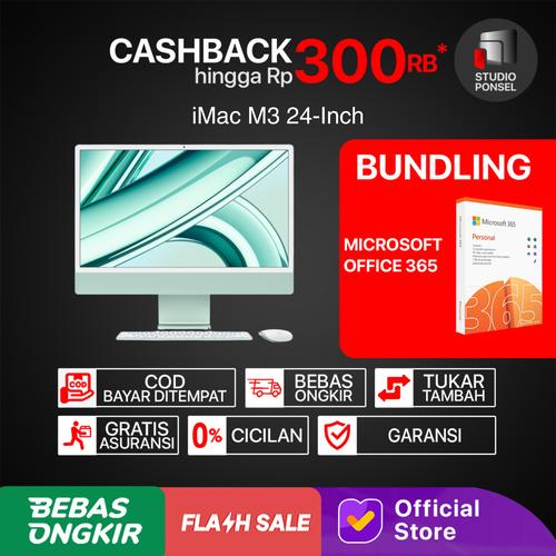 Promo Apple iMac M3 Chip 2023 24-Inch 4.5K Retina 256GB 512GB 8 Core ...