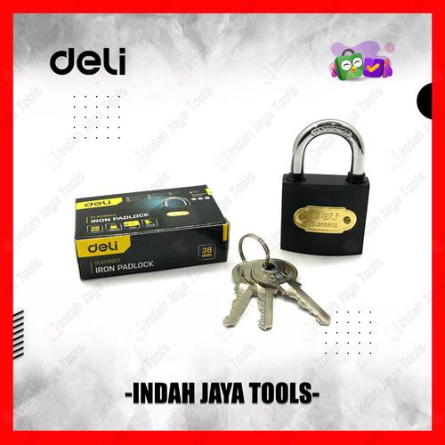 Jual DELI DL508902 Gembok 38 mm IRON LEHER PENDEK - Heavy Duty Padlock ...