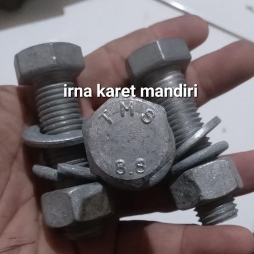 Jual Baut Baja 8.8 full Drat Galvanis Putih m12 × 55mm - Jakarta Pusat ...