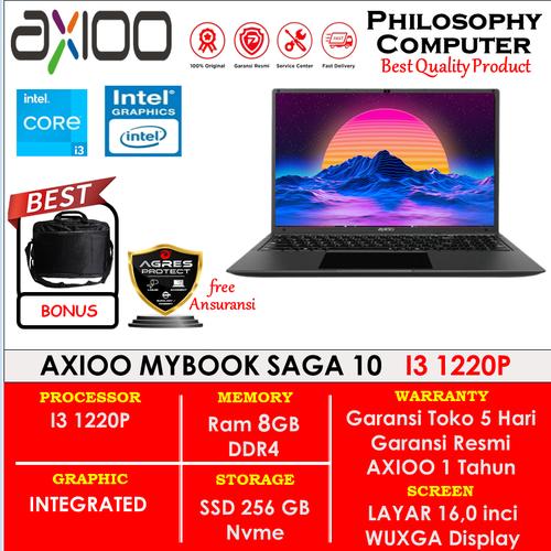 Jual LAPTOP AXIOO MYBOOK SAGA 10 | i3 1220P 8GB/16GB 256GB/512SSD ...