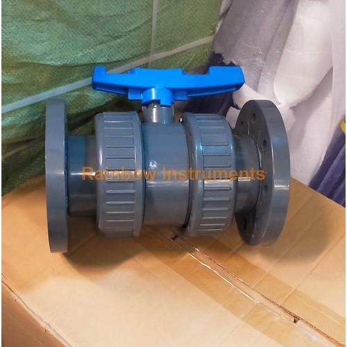 Jual Ball Valve Flange PVC 4" True Union Double Flange JIS / Ball Valve ...