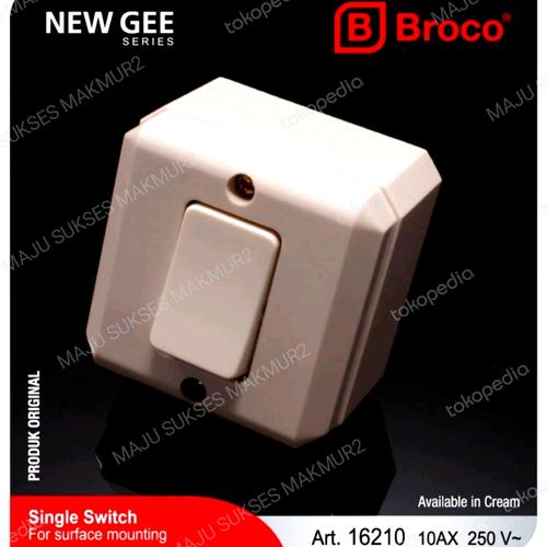 Jual BROCO SAKLAR ENGKEL SEGI OB 16210 10A 250V SAKLAR TUNGGAL OB SNI ...