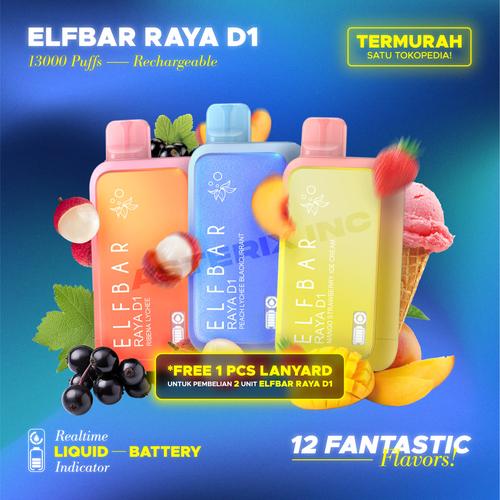 Jual ELFBAR ELF BAR RAYA D1 RAYAD1 RAYADI 13000 TE6000 PI9000 1500 2000 ...