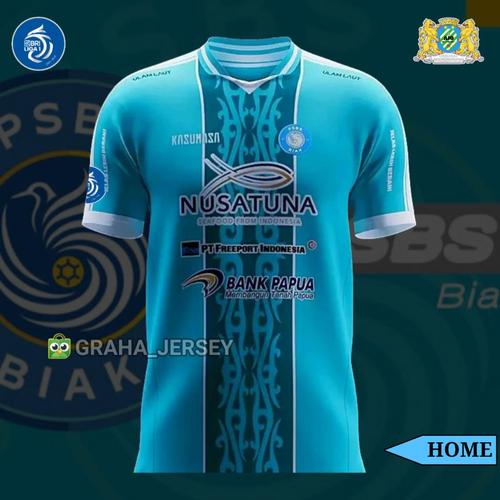 Jual Jersey PSBS Biak Home 2024 - 2025 BRI Liga 1 Biru Muda PRINTING ...