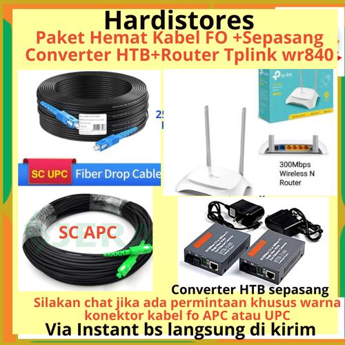 Jual Kabel Fiber Optic 300M Bundling HTB Router Tplink840 Paket Hemat ...
