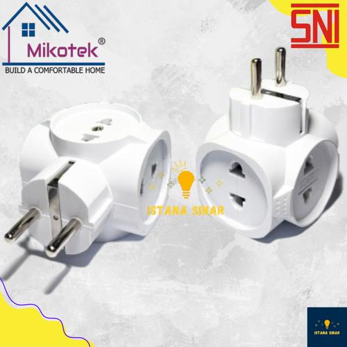 Jual T Steker Multi 4 Lubang / Colokan Listrik Cabang 4 / Colokan 4 ...