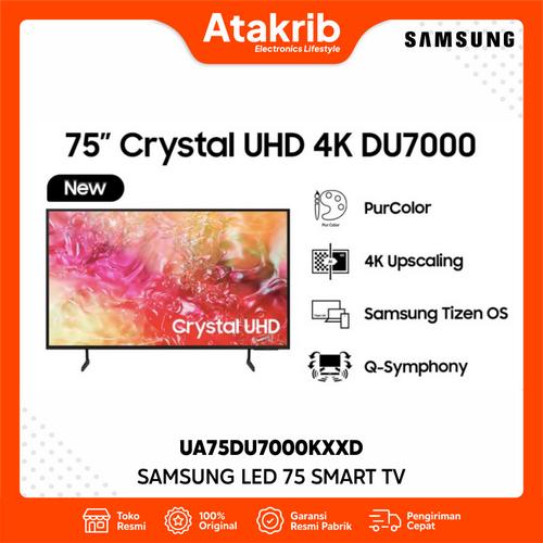 Promo SAMSUNG LED 75 UA75DU7000KXXD / 75DU7000 CRYSTAL UHD 4K Tizen OS Smart TV Cicil 0% 3x ...
