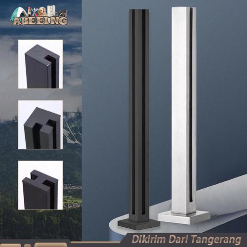 Jual Tiang Railing Kaca Sudut Topless Glass Stainless Steel 304 - Perak ...