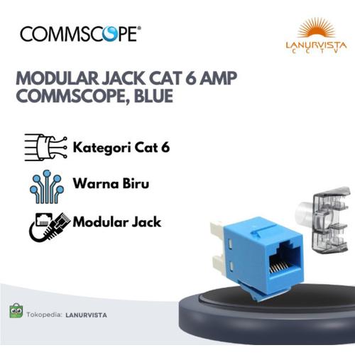 Jual Modular jack CAT 6 AMP Commscope, Blue -ORIGINAL - Kab. Sukabumi ...