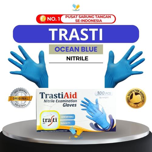 Jual Sarung Tangan Trasti Aid Nitrile Ocean Blue / Sarung Tangan Trasti ...