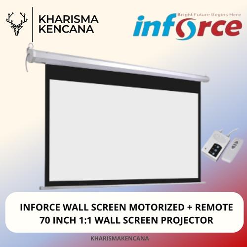 Jual INFORCE WALL SCREEN MOTORIZED + REMOTE 70 INCH 1:1 WALL SCREEN ...