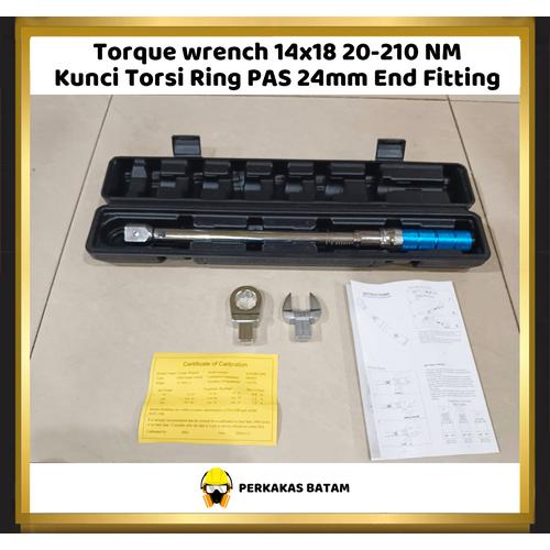 Jual Torque wrench 14x18 20-210 NM Kunci Torsi Moment Ring PAS 24mm End ...