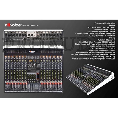 Jual Mixer 16 Channel dBvoice Victor 16 / Victor16 / Victor-16 ...