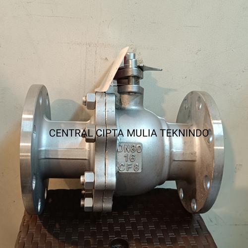 Jual Ball valve 3" inch Stainless Ss 304 Flange PN 16 DN 80 - Jakarta ...