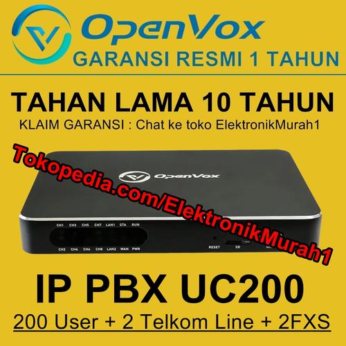 Jual IP PBX PABX OpenVox UC200 [ 200 USER + 2FXO + 2FXS ] - Fitur Lebih Lengkap Synway ...