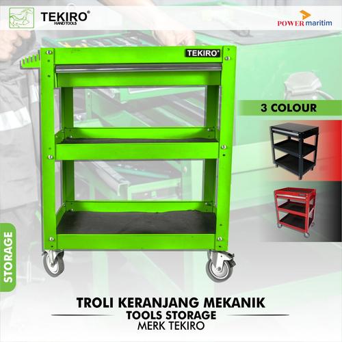 Jual Troli Keranjang Mekanik Merk Tekiro Type SR-TC1832 Tool Cart 2 Rak ...