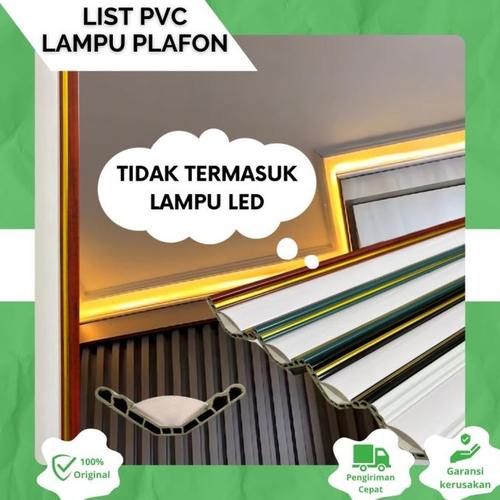 Jual Baru List Lampu Plafon Pvc/ List Gold/ List Lampu Led Ready ...