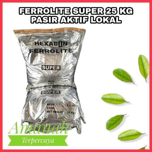 Jual FERROLITE SUPER MEDIA FILTER AIR PASIR AKTIF LOKAL 25KG - 25KG ...