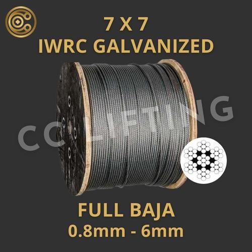 Jual Kawat Seling 1.5mm Full Baja Galvanis / Wire Rope 1.5mm 7x7 / Kawat Sling 1.5mm IWRC ...