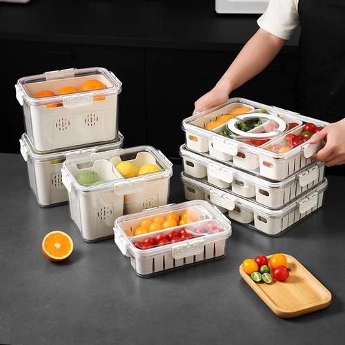 Promo Food Storage Kedap Udara Kotak Penyimpanan Kulkas PREMIUM Rak ...