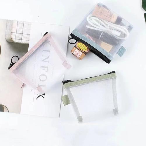 Jual Tas Mini Transparan Jaring Pouch Alat Tulis Dompet Makeup ...